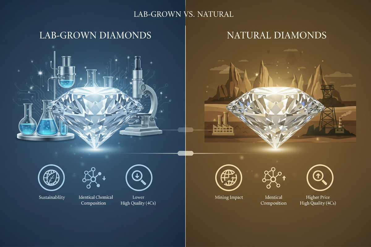 Lab-Grown vs Natural Diamonds: Full Comparison | Xazina