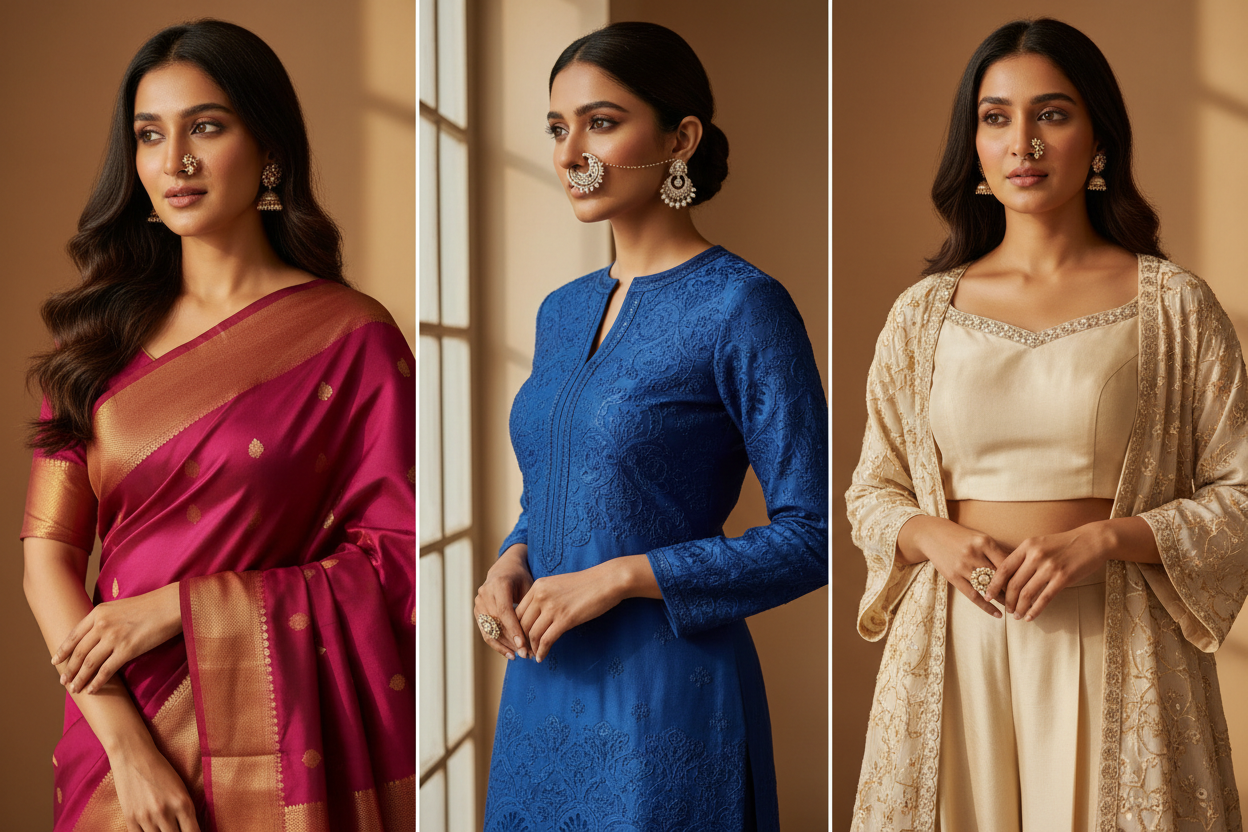 Matching Nose Pins with Outfits | Ethnic & Modern Styles by Xazina